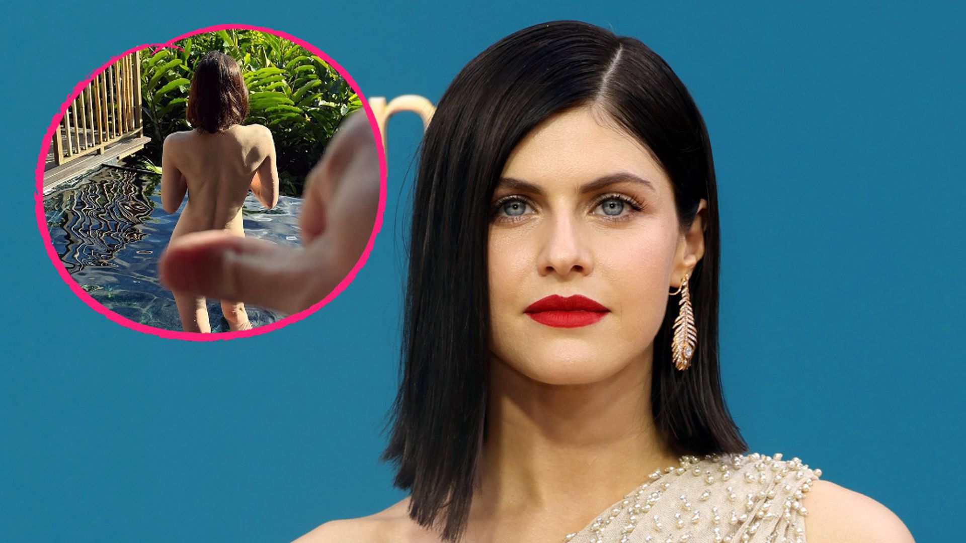 Im Urlaub: Alexandra Daddario posiert völlig nackt im Pool
