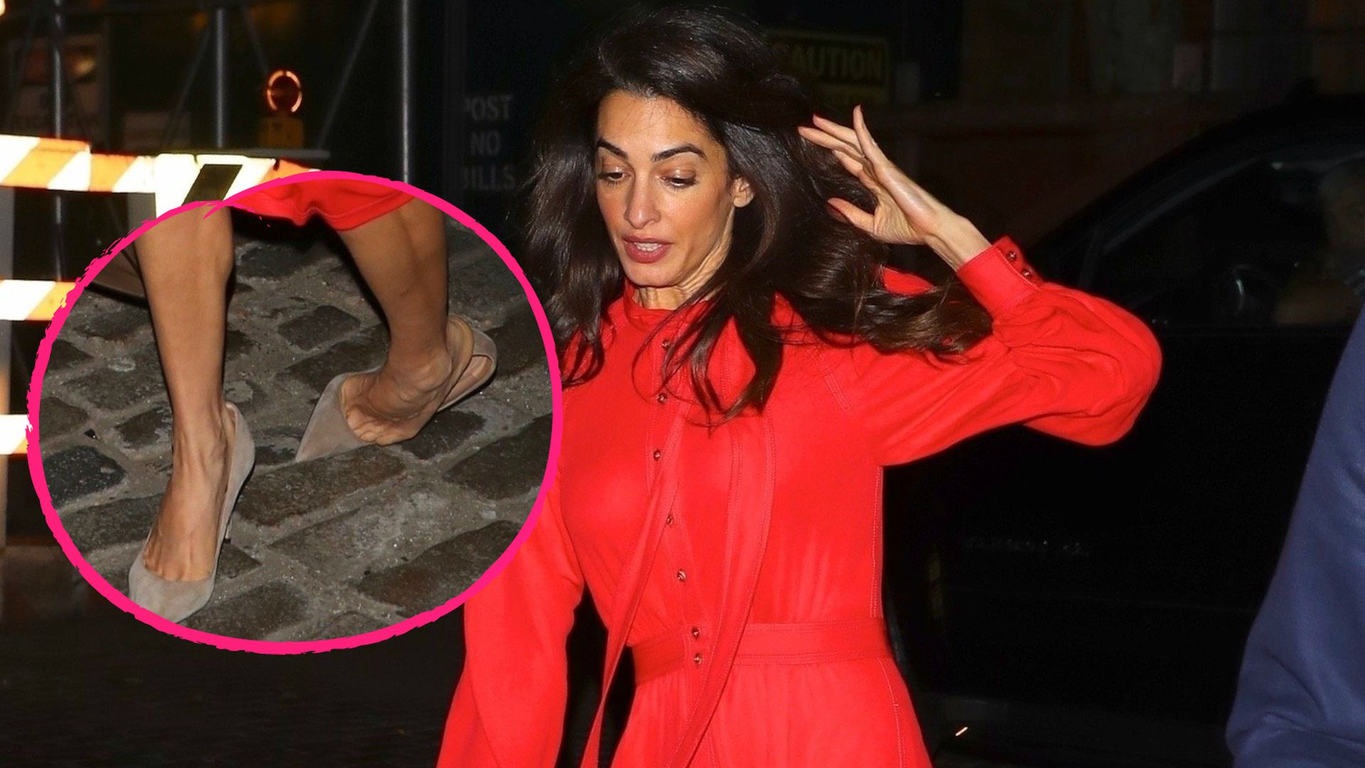 High-Heels-Horror: Amal Clooney strauchelt auf der Straße