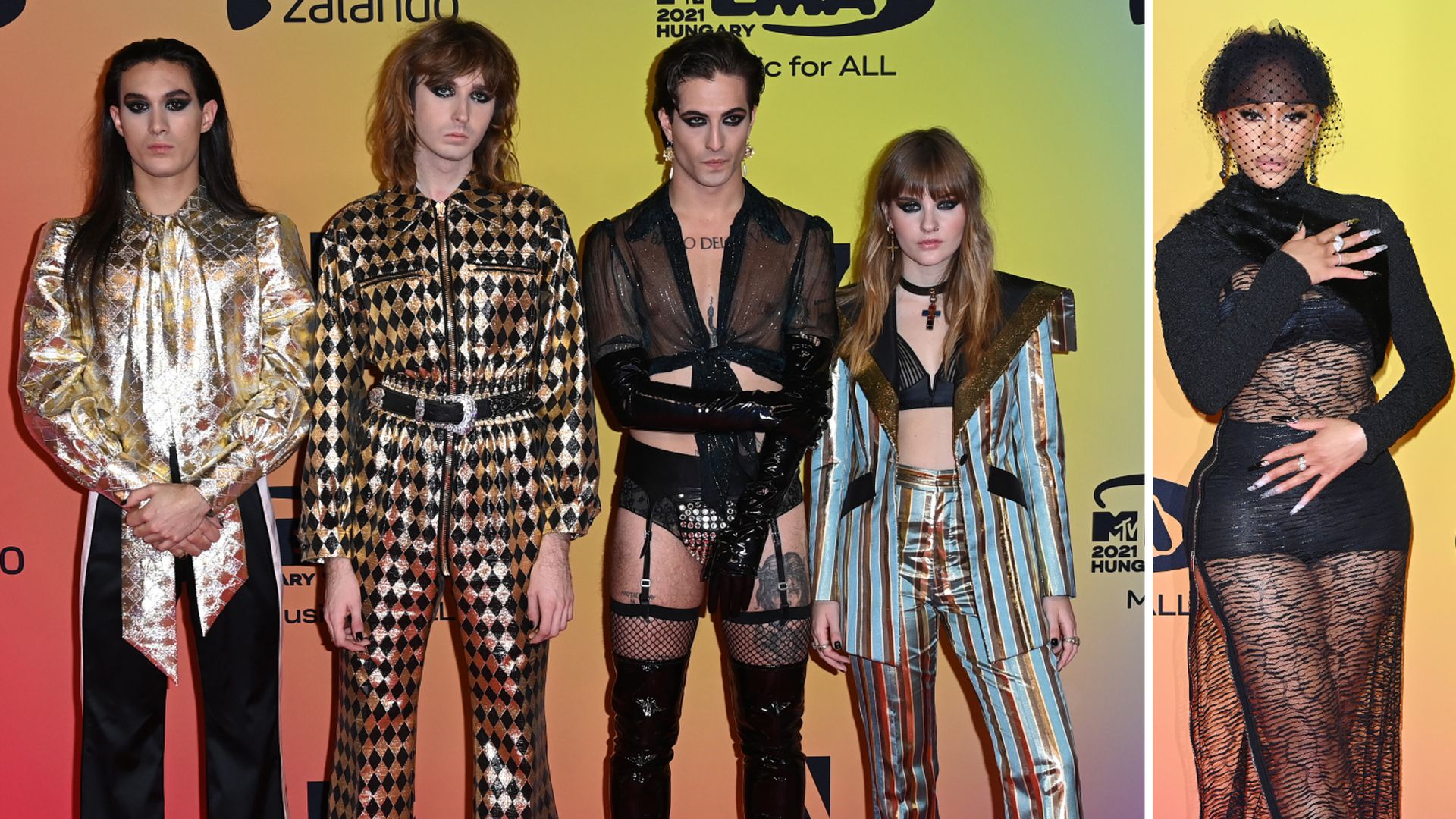 MTV EMAs: Die heißesten Looks von Måneskin, Saweetie und Co.