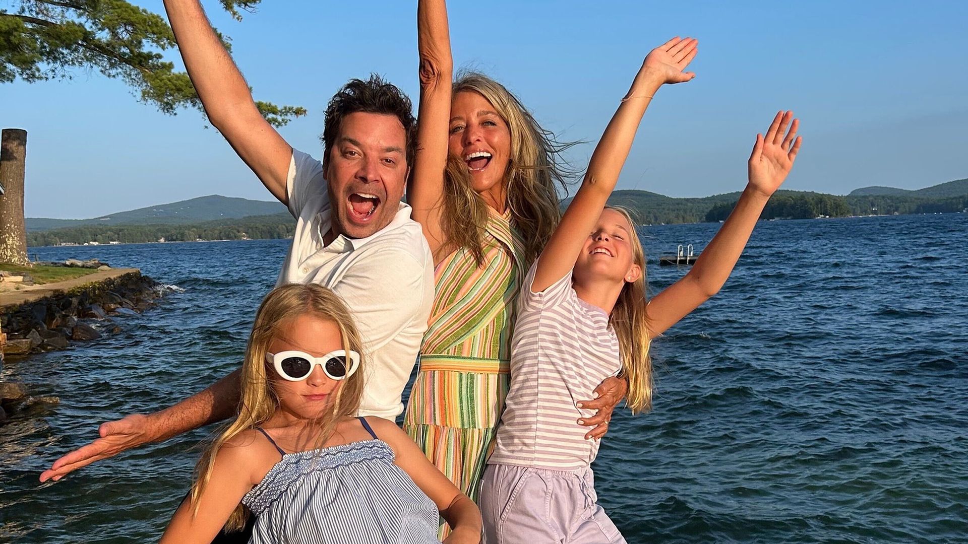 Seltenes Familienfoto: Jimmy Fallon ist in Urlaubslaune