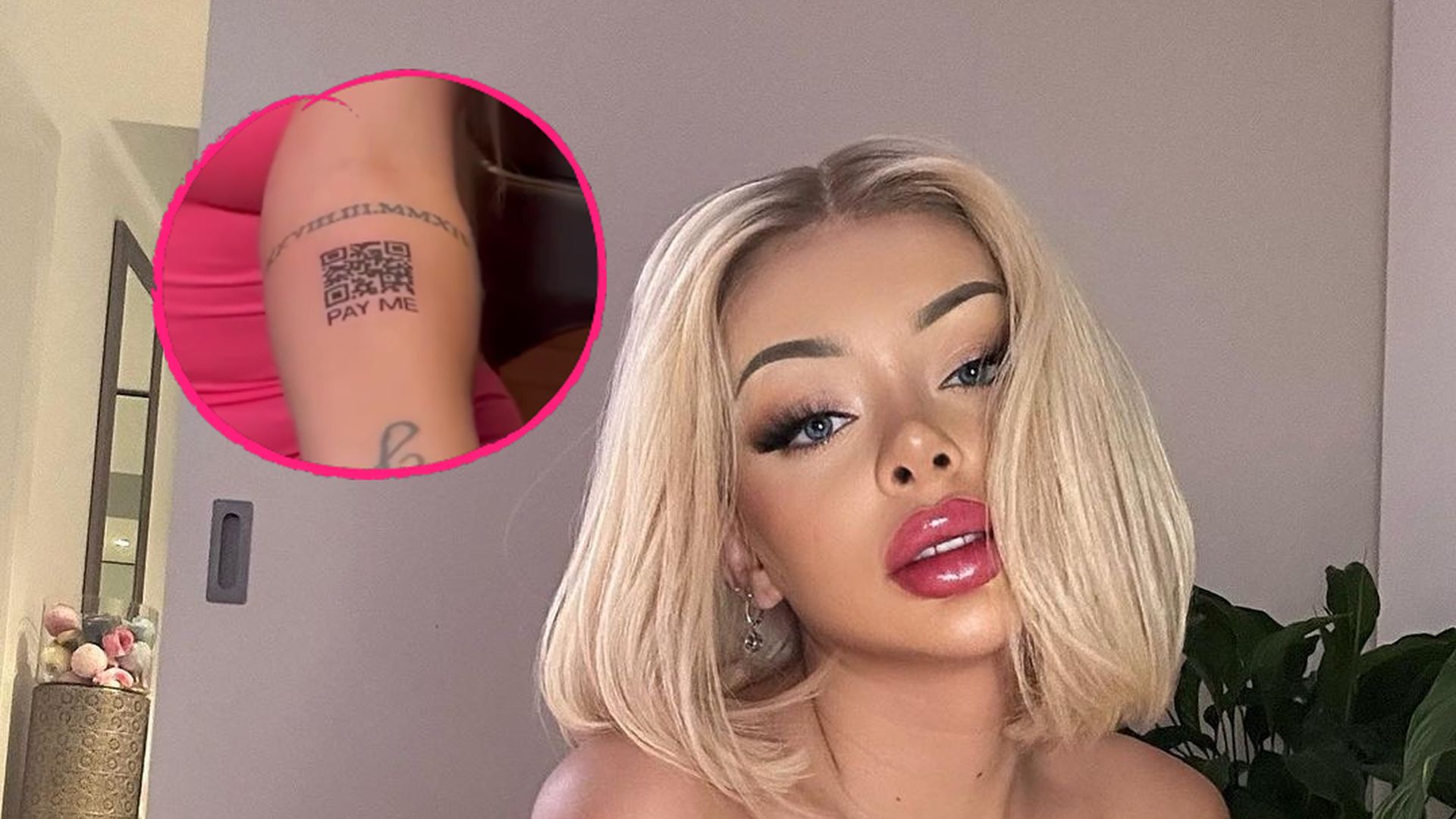 Führt Direkt Zu Onlyfans Katja Krasavice Hat Qr Code Tattoo